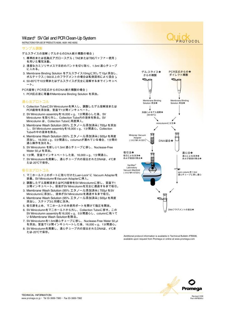 Wizard® SV Gel and PCR Clean-Up System – Promega
