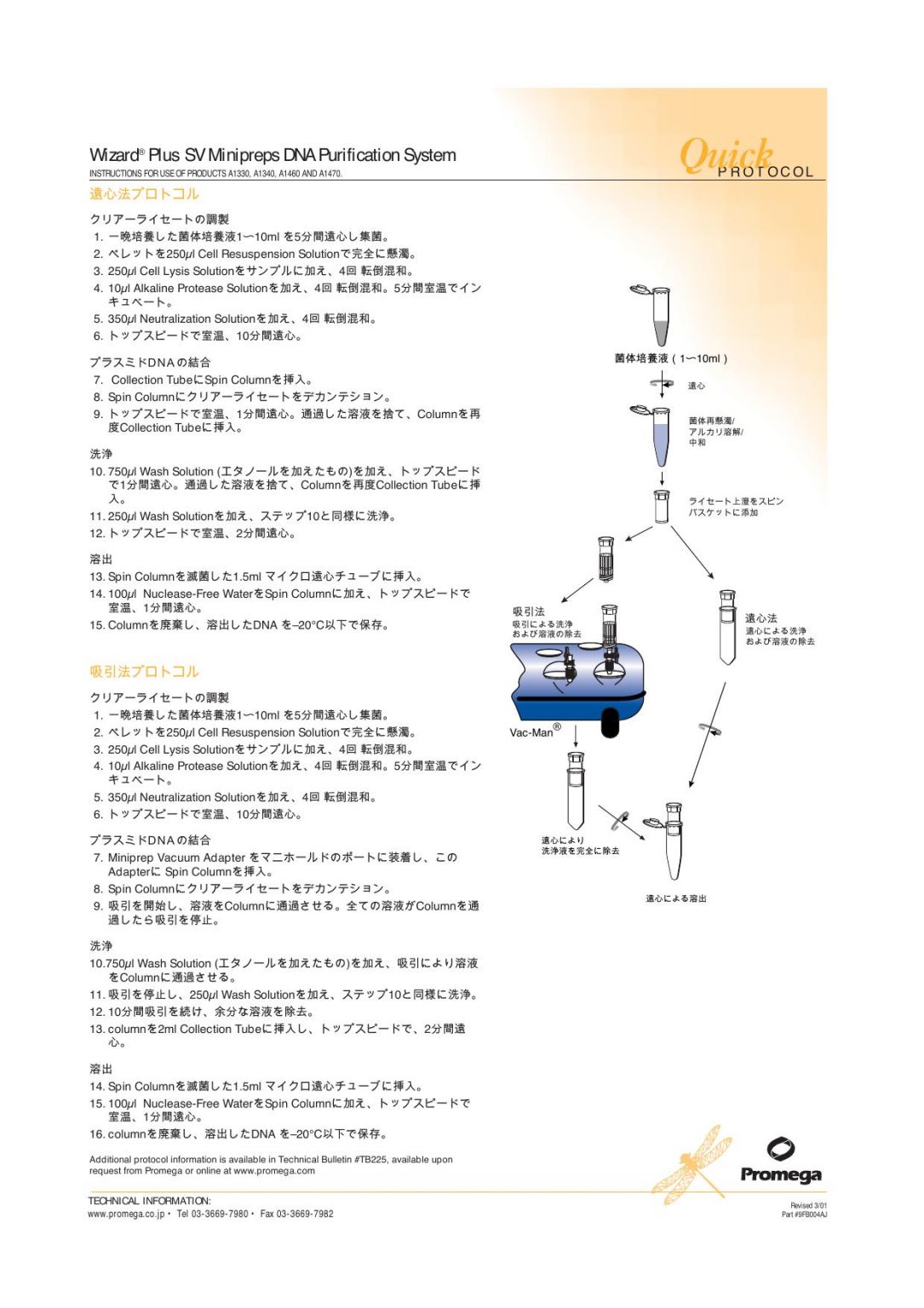 Wizard® Plus SV Minipreps DNA Purification System – Promega