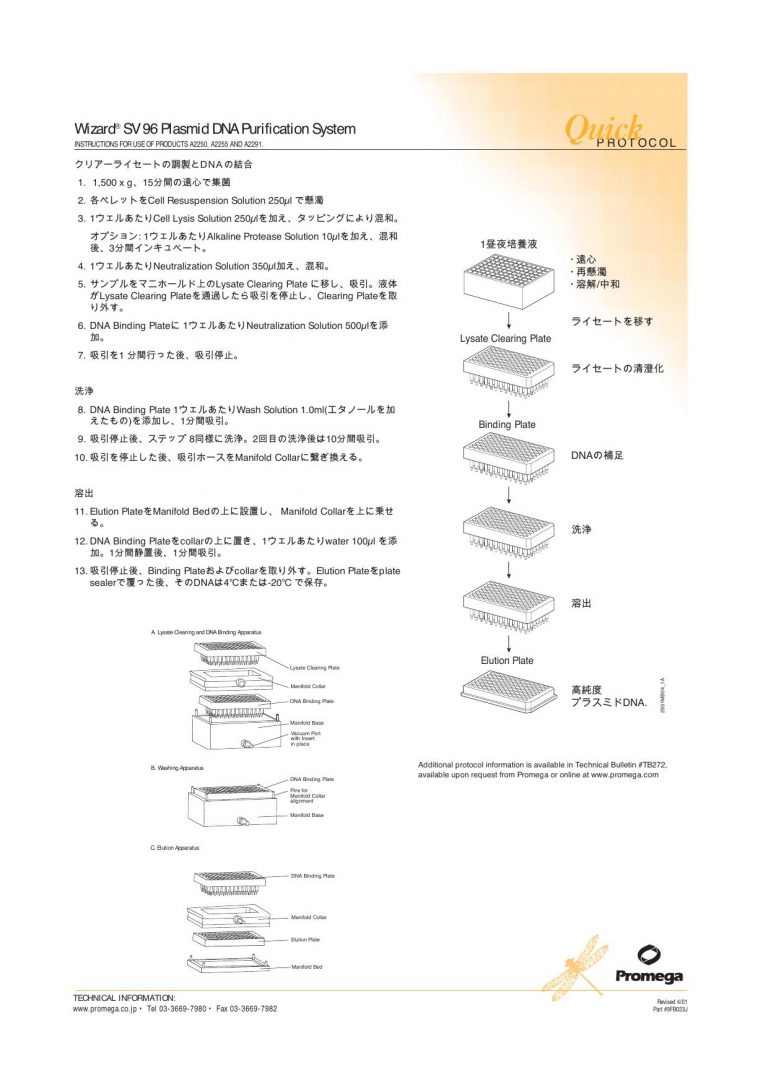 Wizard® SV 96 Plasmid DNA Purification System – Promega