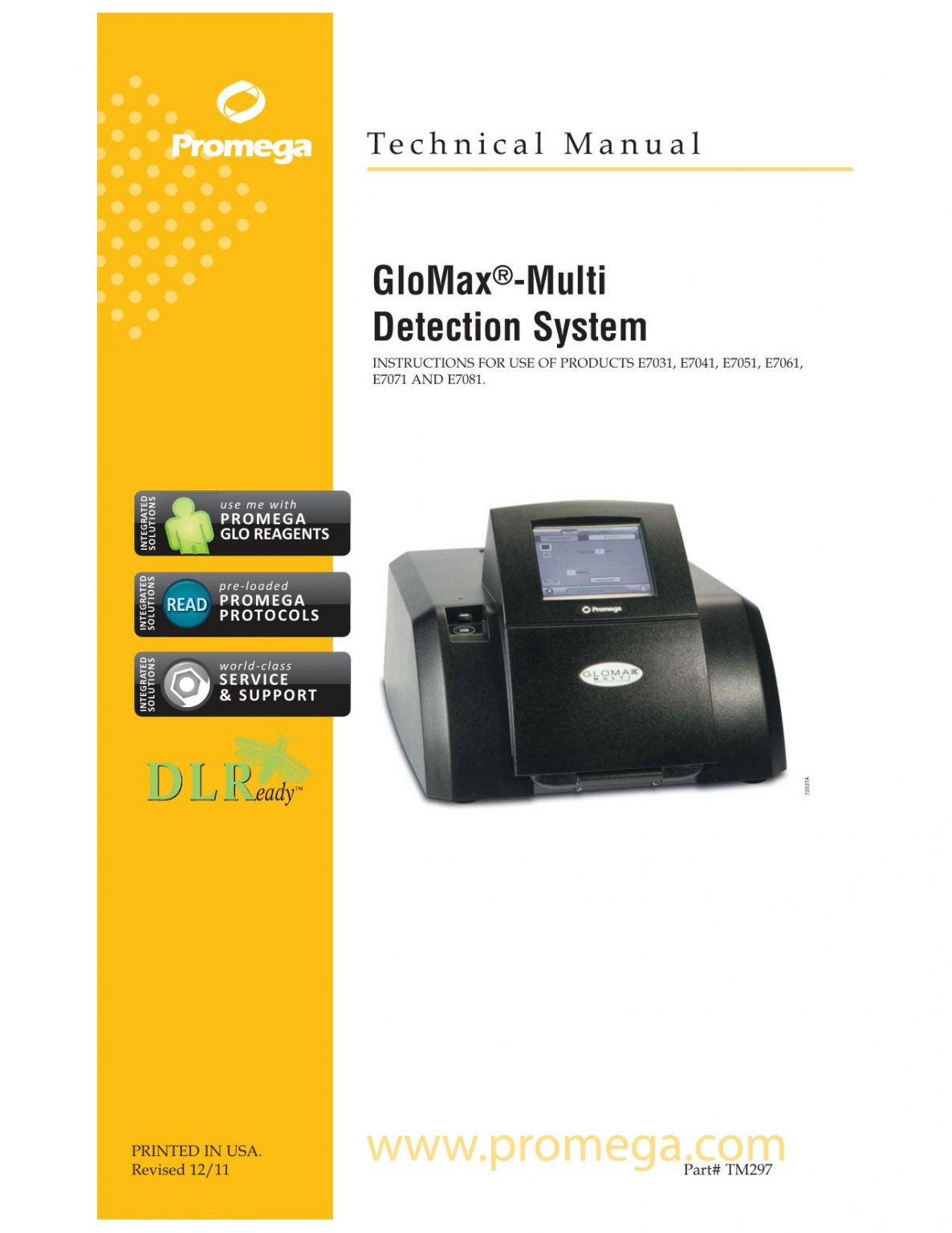 GloMax®-Multi Detection System INSTRUCTIONS FOR USE OF PRODUCTS E7031 ...