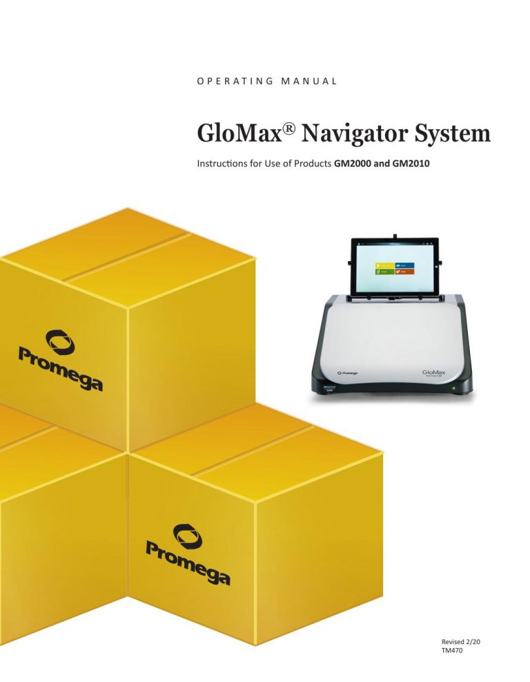 GloMax® Navigator System Instructions for Use of Products GM2000 and ...